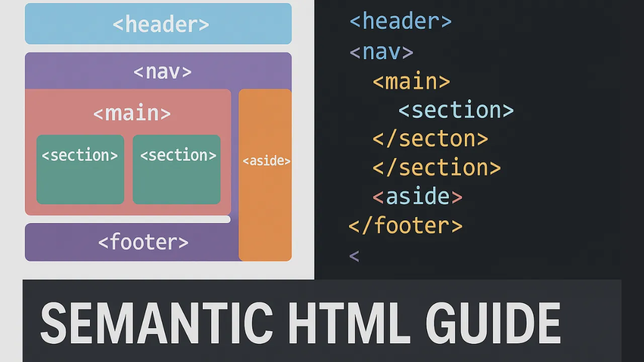 Semantic HTML Guide • Header, Main, Nav, Section, Article...